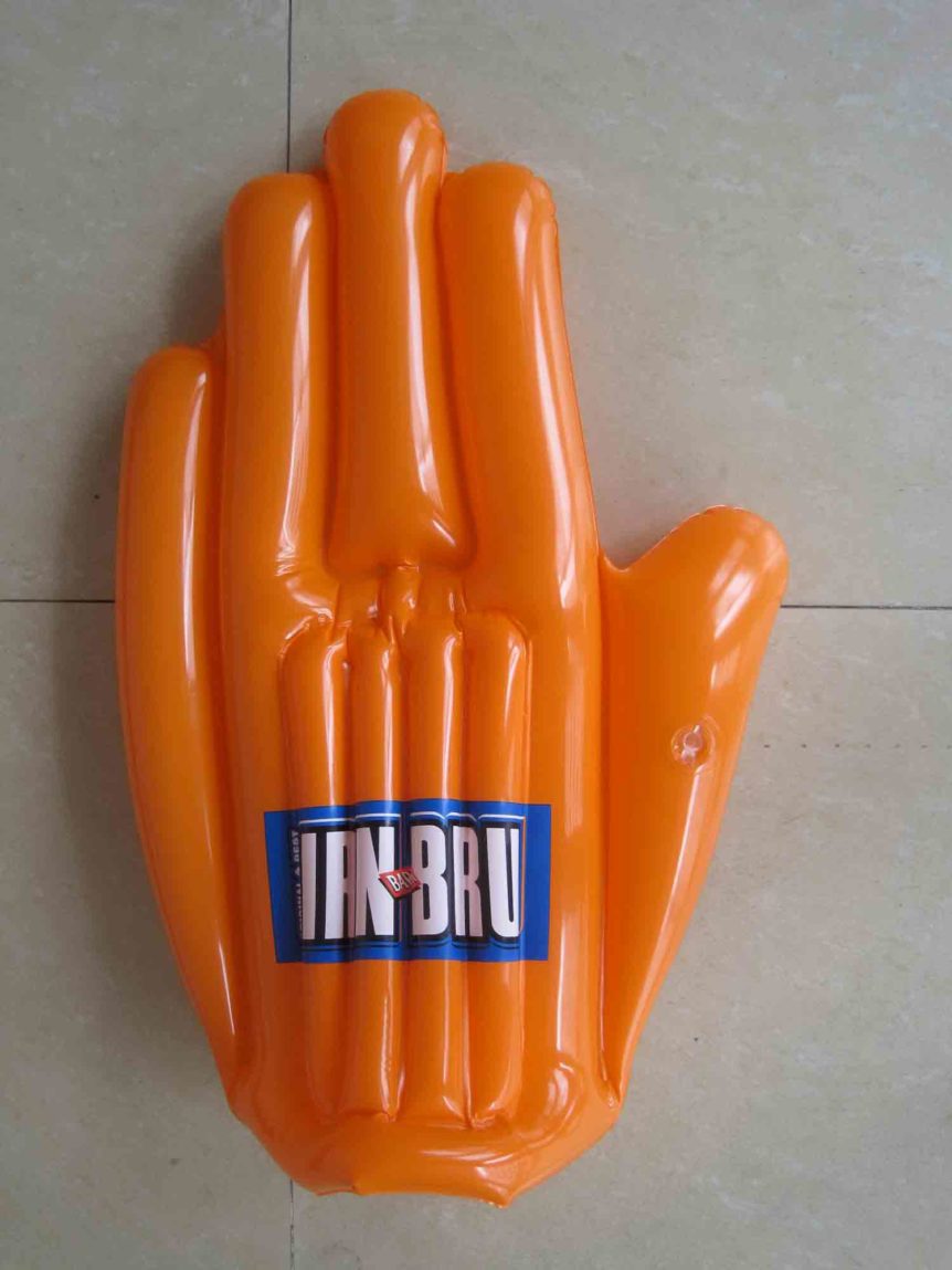 Branded Giant Inflatable Hands Stand Out In a Crowd