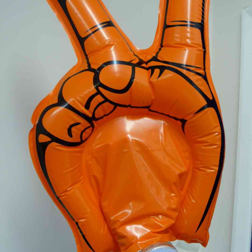 Branded Giant Inflatable Hands Stand Out In a Crowd